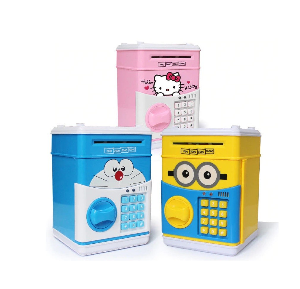 Cumpara Pusculita interactiva pentru copii cu functie ATM seif si cod ...